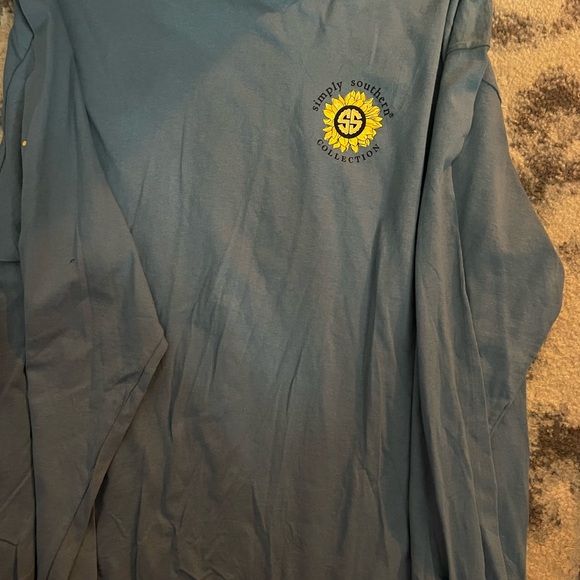 Simply Southern | Tops | Simply Southern Blue Long Sleeve Tee New With ...